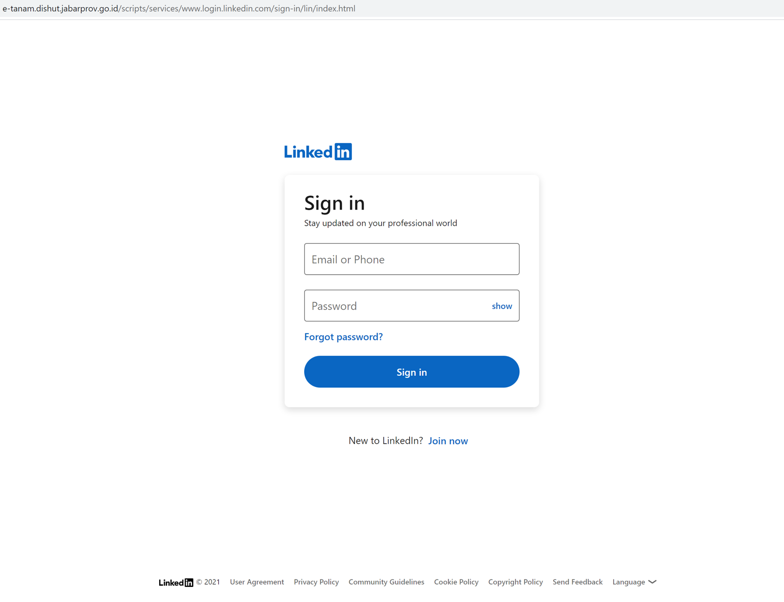 LinkedIn Phish Kit - Data443